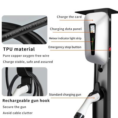 China Type2 Interface 22kW EV Wallbox 32A Wifi APP Electric Vehicle Charging Station for sale