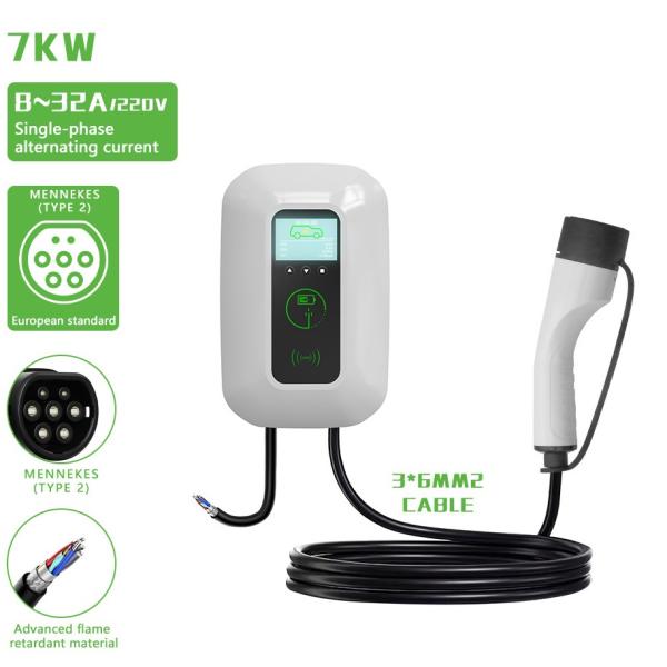 Quality Ev Wall Charger Station 32a Wall Mount Ev Charger Station 7kw Home Charging Pile Wallbox for sale