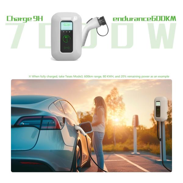 Quality Wall Mounted 7KW GBT Adjustable Automobile Charging Pile 32A Fast Charging for sale