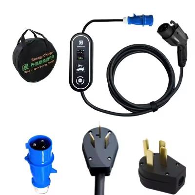 China 32A Output Current 220V Operate Type1 SAE J1772 Portable EV Charging Box for Type1 Electric Vehicle Charging for sale