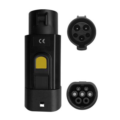 China Type1 to Type2 EV Connector 32A Electric Car Charging Converter for Retrofit/Upgrade and 220V-250V Operation Voltage for sale
