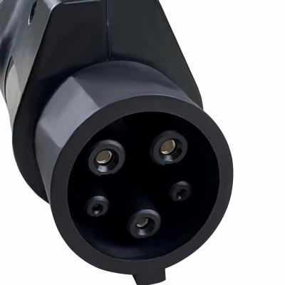China Portable EV Charger Adapter AC Teslas to Type1 J1772 Charging Gun Connector for Electric Car 7KW 220V 32A PC Copper for sale