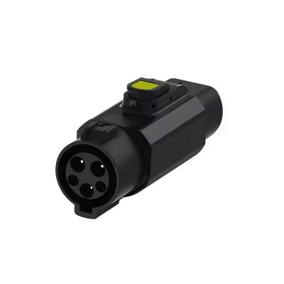 China 220V 7KW 32A Type 1 to GB/T Electric Car Adapter for GBT Car EV Portable Charger Output Current 32A Operation Voltage 220V for sale