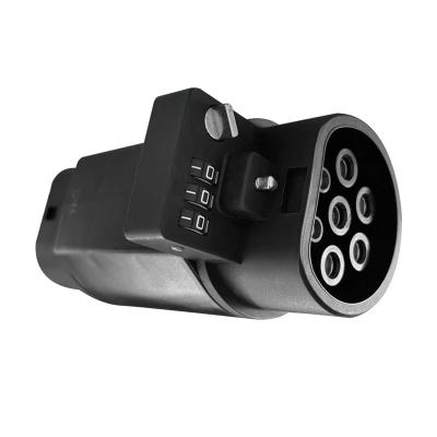 China GBT to Type2 Adapter Black 22Kw 3Phase Converter for Electric Cars within Chinese Charging Station and Type2 Charger for sale