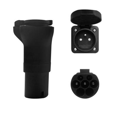 China Energy Vehicle Charging Adaptor 16A 3.5kw 220V AC Type2 Adapter with Customized Plug and Charging Performance for sale