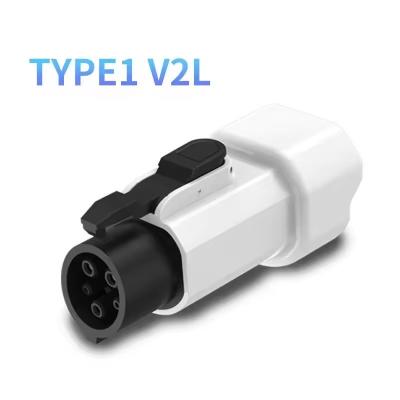China 3.5kw 16A Type1 v2l Car Electric Vehicle EV Connectors Charging Adapter with AC Output Current and PC Copper for sale