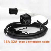 China Ev Charger Extension Charging Cable 7KW EV Connecting Cable 32A Type2 To Type2 Extendable for sale