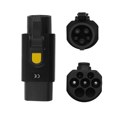 China 240V Black Type2 to J1772/Type1 EV Charger Converter Electric Car Charging Adapter Cars Charger Converters with 7KW 32A for sale