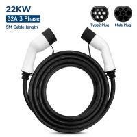 Quality 22KW Portable Electric Vehicle Charging Cable Three Phase Extension Line for sale
