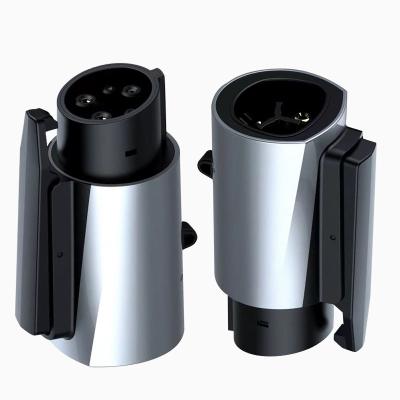 China 20KW Rated Power Black and Silver Tesla to Type 1 J1772 EV Charger Connector Adapter for Engergy Electric Car Charging for sale