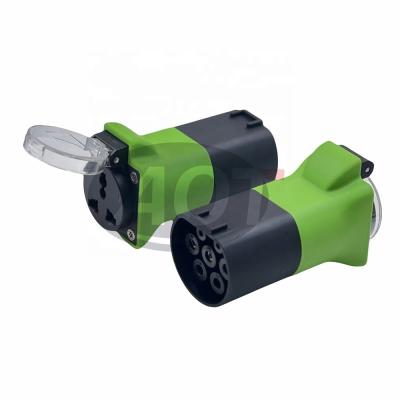China AOTAI EV Charger Plug Adapter High Temperature Resistant PC for BYD Xiao Peng Car Green Car Type 2 Schuko Adapter for sale