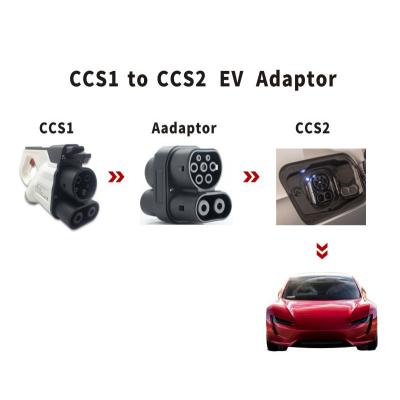 China CCS1 to CCS2 Adapter Connector for EV Car with Security Function Replace/Repair and Antiflaming Fireproof Rubber Hose for sale