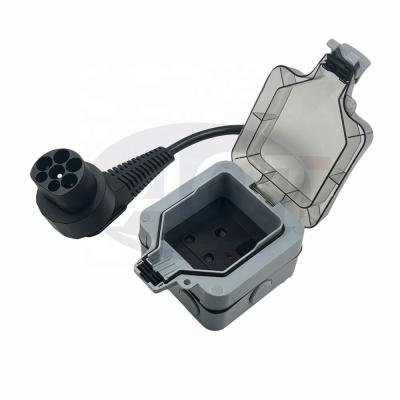China AOTAI EV Charger Adapter Type 2 Male 16A 1 Phase 1 Type M South Africa Socket 0.5M Charger Cable for Your Requirements for sale