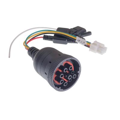 China Customize J1939 9PIN Cable Wire Harness Deutsch 9PIN to OEM Housing and 2A Fuse Cable with Normal Plug Material PA66 CF ABS PC for sale
