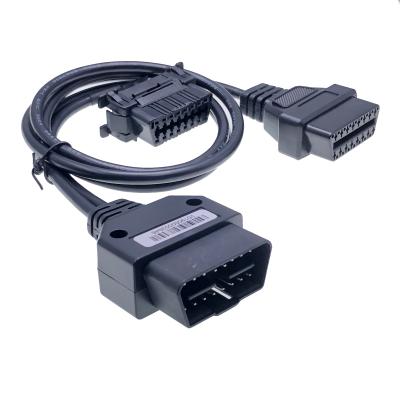 China TOYOTA 1 TO 2 Y Female Splitter Extension Auto Car Connector Extension Cable 1M Cable Size 200 SX S13 OBDII OBD2 16 Pin for sale
