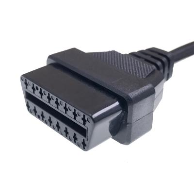 China 12V AOTAI 16 Pin J1962 OBD2 OBD-II Female Connector Voltage 12V Length 1m Extension Open Plug Wire Cable Cord Pigtail for sale