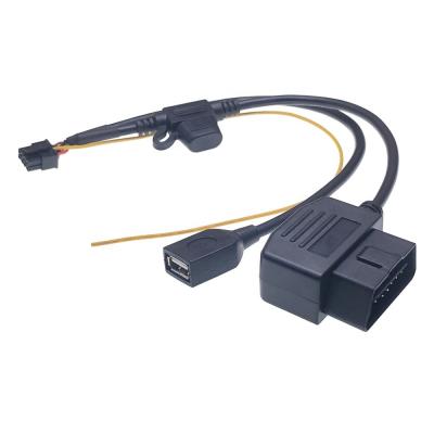 China AOTAI OBD 2 Cap Wiring Harnesses for GPS Fleet Plug and Play Installation T-Harness OBD 24V Cables Weigth 140g Voltage 12 for sale