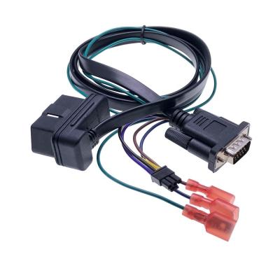 China 1M Length Customized OBDII DB15 to Right Angle 90 Degree Male Cable for Vehicle Diagnostics Customized Pinout for sale