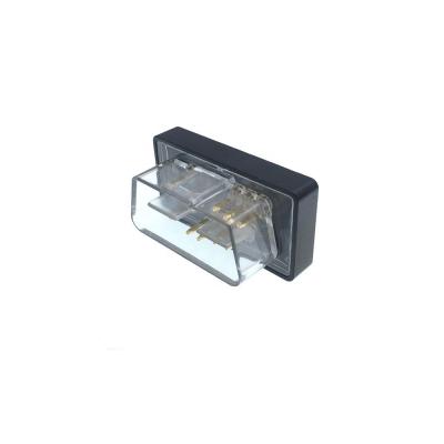 China Pins Plating Nickel/Golden ELM327 OBDII Enclosure obd2 connector obd2 gps tracker 40g for sale