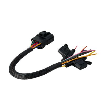 China 12V/24V BAIC Car Fitment Custom Wiring Harness With TE 12PIN Connector And Fuse for sale