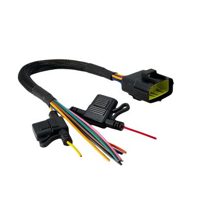 China 12V/24V BAIC Car Fitment Custom Wiring Harness With TE 12PIN Connector And Fuse for sale