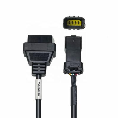 China Car Fitment Delorean Motorcycle OBD II Diagnostic Cable for Ducati 4Pin to 16Pin Code Reader Convertor Scanner Adaptor for sale