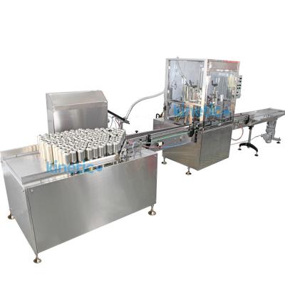 China Fully Automatic Pneumatic Driven Butane Gas Filling Plant Aerosol Lubricant Spray Filling Machine for Body Spray for sale