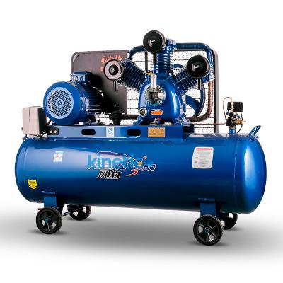 China 2HP 100L Mobile 2 Cylinder Belt Driven Air Compressor with Wheels Gas Type Air 0.7CBM Mobile for sale