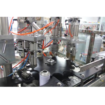 China Automatic Deodorant Filling Machine Line for Aerosol Generator Tin Can Filling Sealing Machine 2400-3600cans/h Capacity for sale