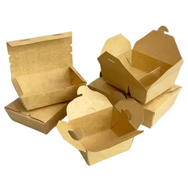 Quality Eco-Friendly Food Takeaway Boxes Custom Kraft Fast food packaging box Wholesale for sale