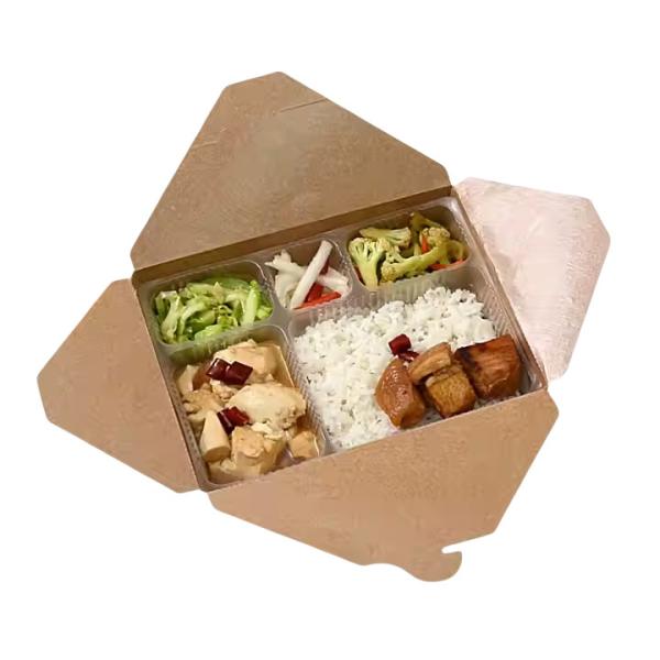 Quality Customized takeaway food box recyclable and Eco-friendly disposable fast food for sale