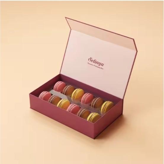 Quality Macaron Chocolate Biscuit Bulk Gift Pastry Cake Box Customized Recyclable With for sale