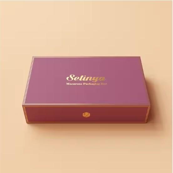 Quality Macaron Chocolate Biscuit Bulk Gift Pastry Cake Box Customized Recyclable With for sale