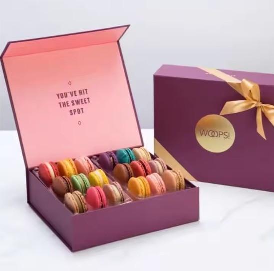 Quality Macaron Chocolate Biscuit Bulk Gift Pastry Cake Box Customized Recyclable With for sale