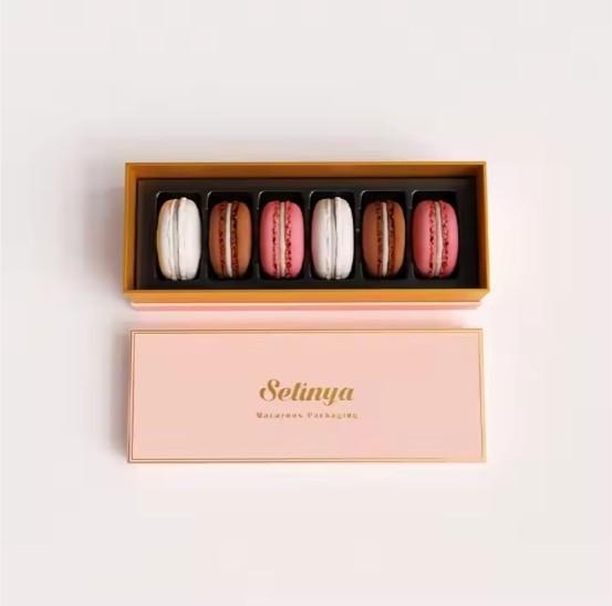 Quality Macaron Chocolate Biscuit Bulk Gift Pastry Cake Box Customized Recyclable With for sale