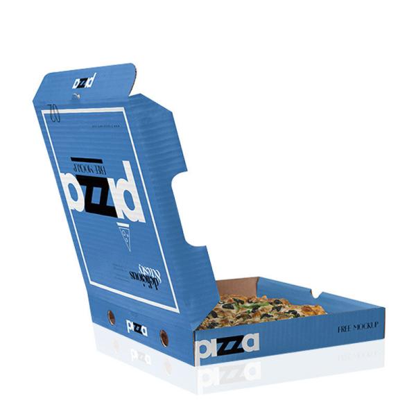 Quality Custom Logo Bulk Rectangle Corrugated Cardboard Pizza Boxes 30 Inch Cajas White for sale