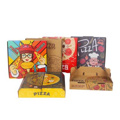China Custom Mini Hard Rigid Carton Paper Pizza Box UV Coating for sale