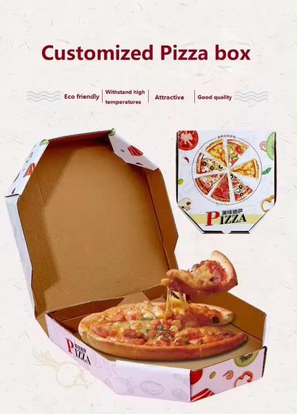Quality Eco Friendly Paperboard Rigid 10 Inch Pizza Boxes Flatbread ODM for sale