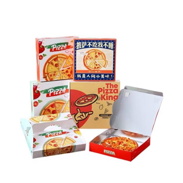 Quality Biodegradable Kraft Paper Takeout Bulk Pizza Boxes 6 7 8 9 10 Inch Recycled for sale