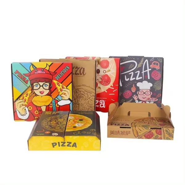 Quality Biodegradable Kraft Paper Takeout Bulk Pizza Boxes 6 7 8 9 10 Inch Recycled for sale