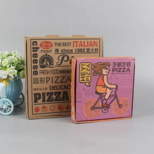 Quality Biodegradable Kraft Paper Takeout Bulk Pizza Boxes 6 7 8 9 10 Inch Recycled for sale