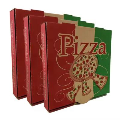 China Customized Color Biodegradable Pizza Boxes with Embossing Printing Handling Custom Logo for sale