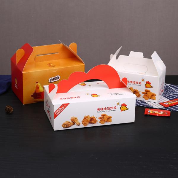 Quality Stamping Biodegradable Long Fried Chicken Box Disposable Paper Containers for sale