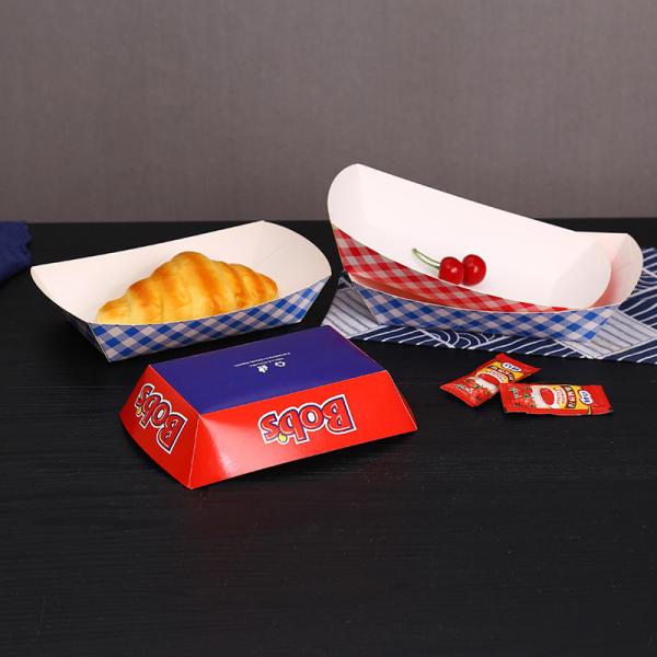 Quality Stamping Biodegradable Long Fried Chicken Box Disposable Paper Containers for sale