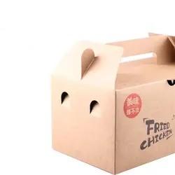 Quality Kraft Takeout Lunch Fried Chicken Boxes Packaging Recyclable In Bulk for sale