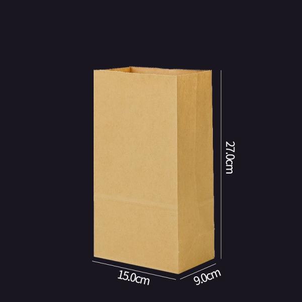 Quality Grease Proof Brown Kraft Paper Food Packaging Bags Bread Pastry Bulk Paper Sacks for sale