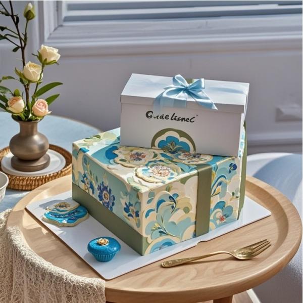 Quality Custom Paperboard Food Gift Boxes Packaging Birthday Cake Preparation for sale