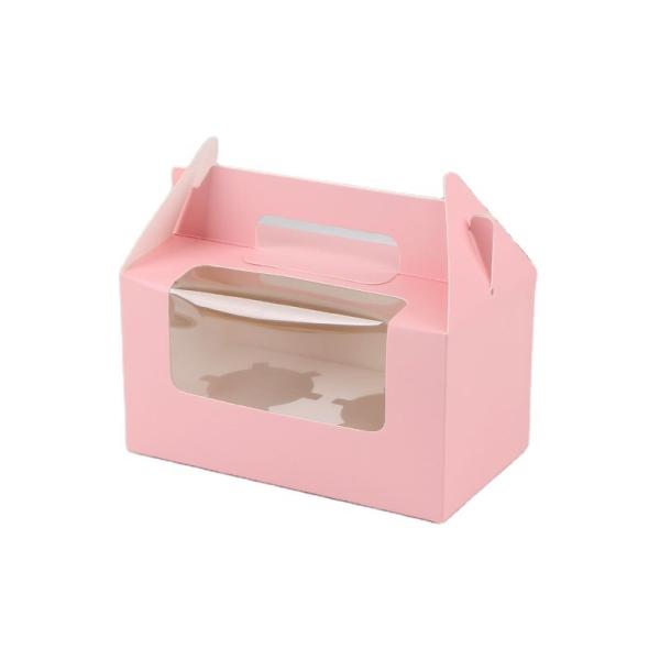 Quality Handheld Biscuit Cake Windowed Food Gift Boxes Cardboard Customized for Wedding for sale