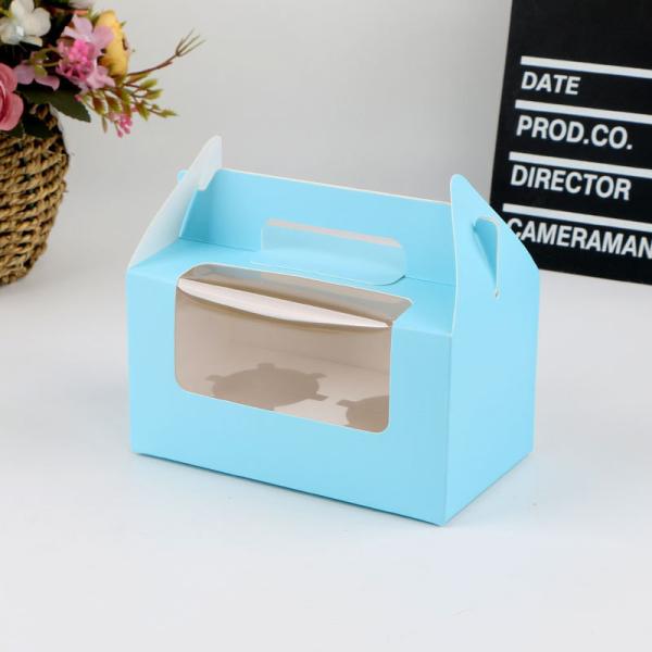 Quality Handheld Biscuit Cake Windowed Food Gift Boxes Cardboard Customized for Wedding for sale