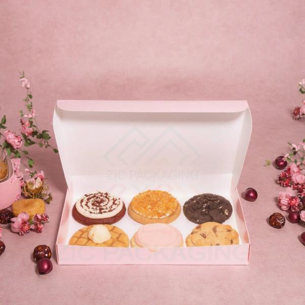Quality Christmas Foldable Gift Small Cardboard Boxes Bulk Cake Macaron Biscuit for sale
